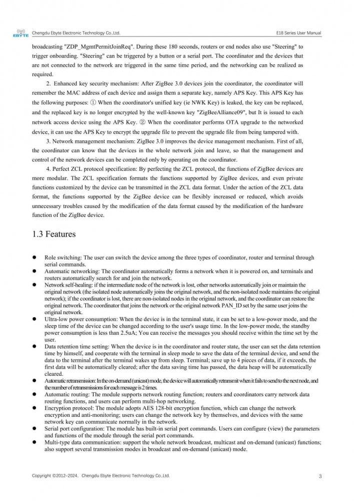 EBYTE E18 datasheet page 4