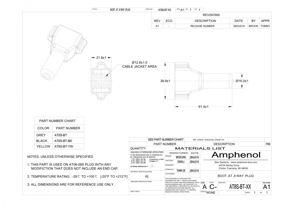 AT6P-BT-YW technical drawing preview