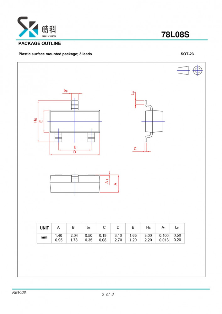 78L08S datasheet page 3