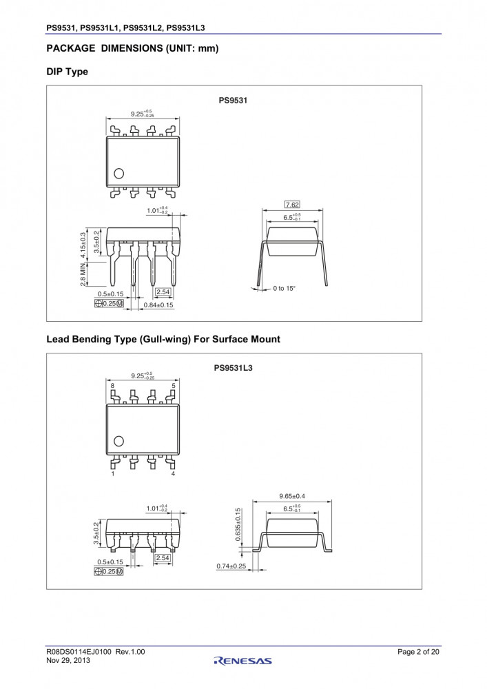 PS9531L3-AX datasheet page 2