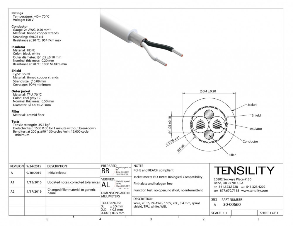 Tensility International 30-00660 product drawing
