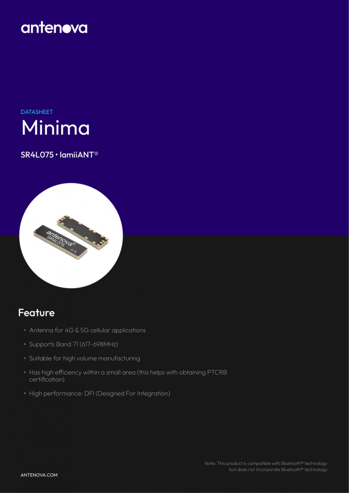Minima SR4L075 datasheet page 1