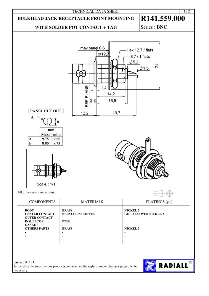 R141559000 technical drawing, page 1