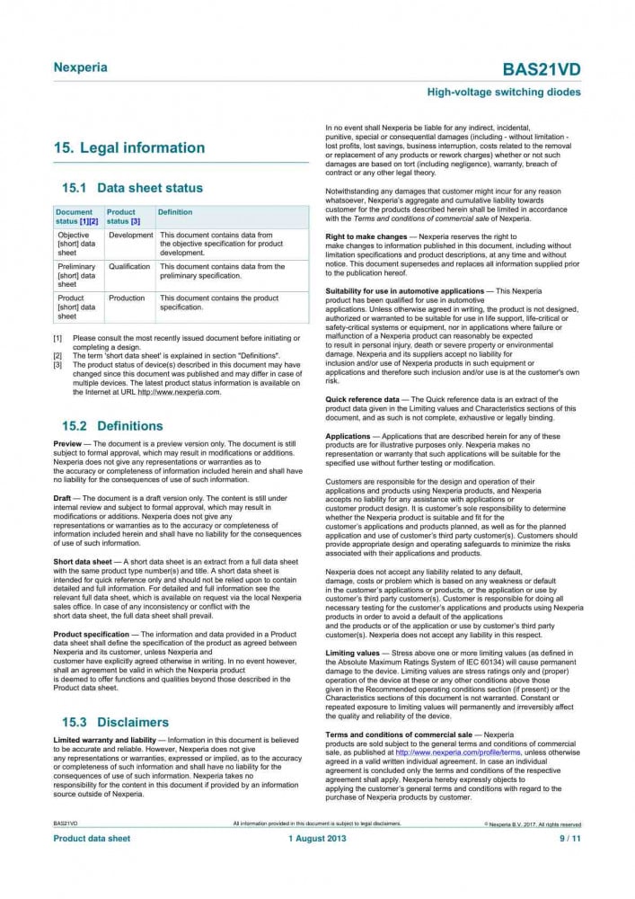 BAS21VD datasheet page 9