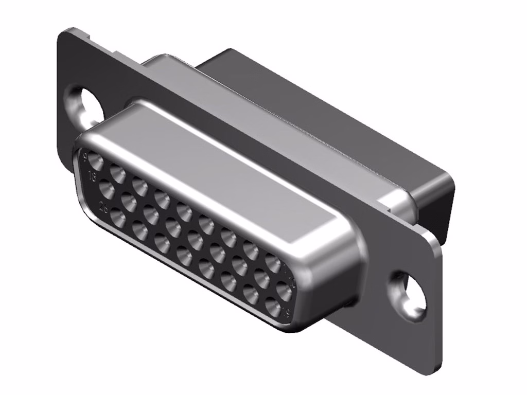 FCT Standard-Density D-Sub Crimp Housing, Male, Shell with Dimples, Non-Magnetic, 9 Circuits, Black Front and Rear Insulator, Crimp Contacts Included