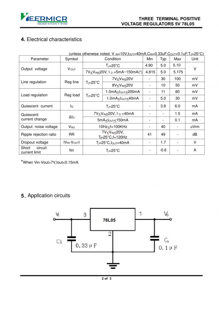 78L05 technical document page 2