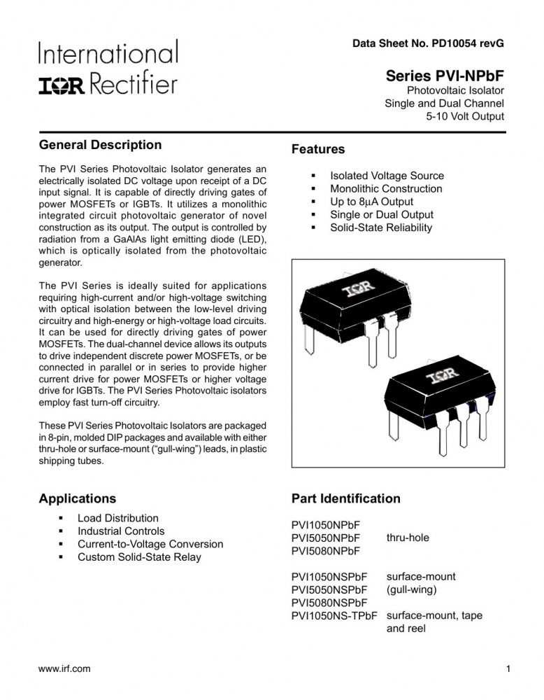 PVI5050NSPBF datasheet page 1