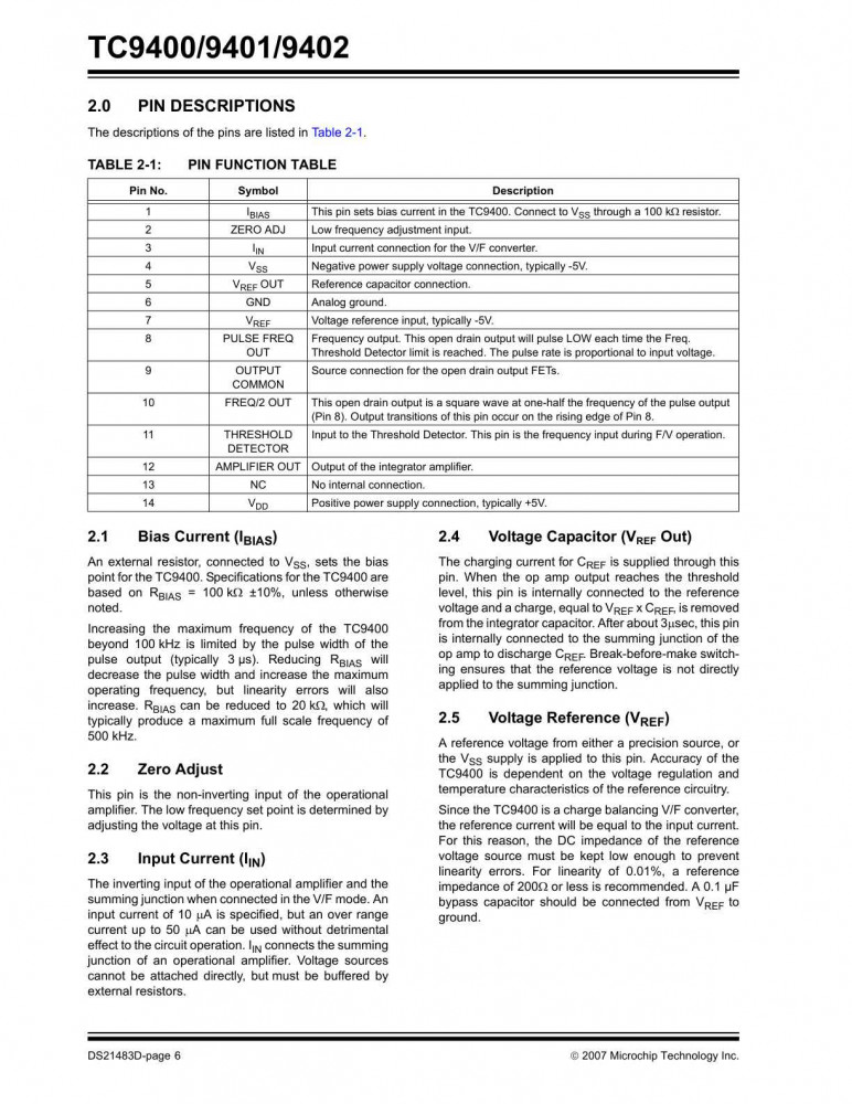 TC9402CPD datasheet page 6