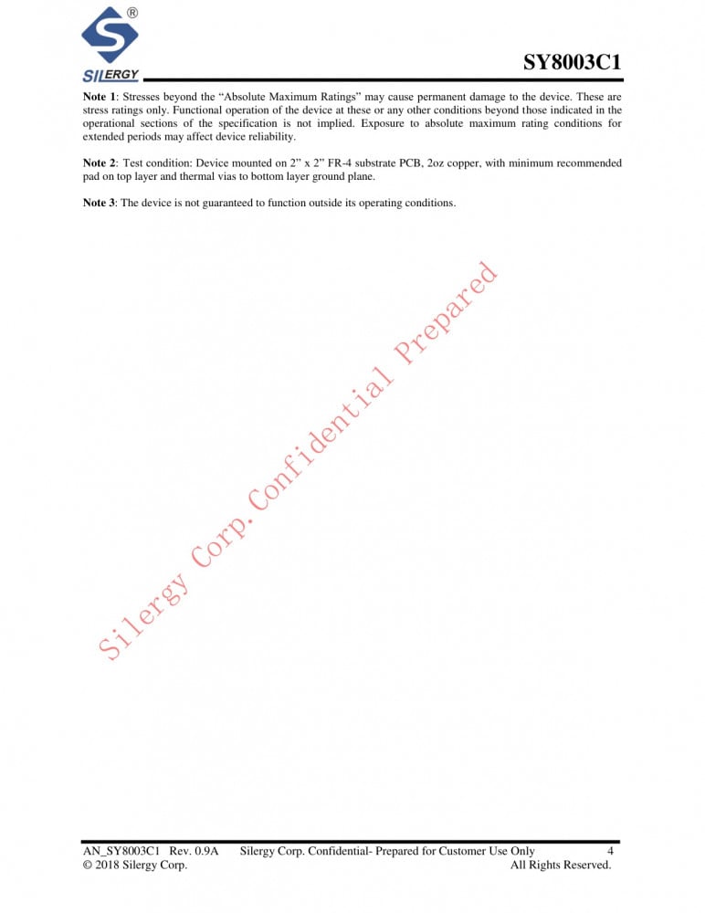 SY8003C1DFC datasheet page 4