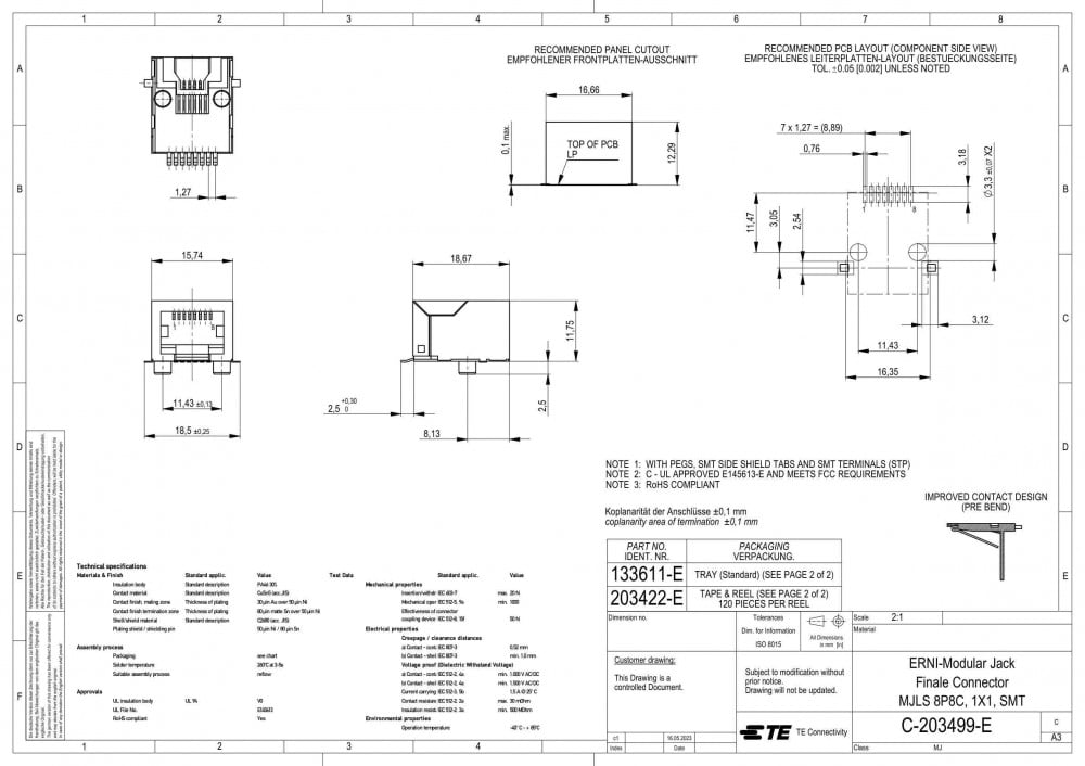 203422-E technical drawing page 1