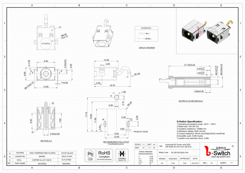 DC-S012D-D025-15A technical document preview