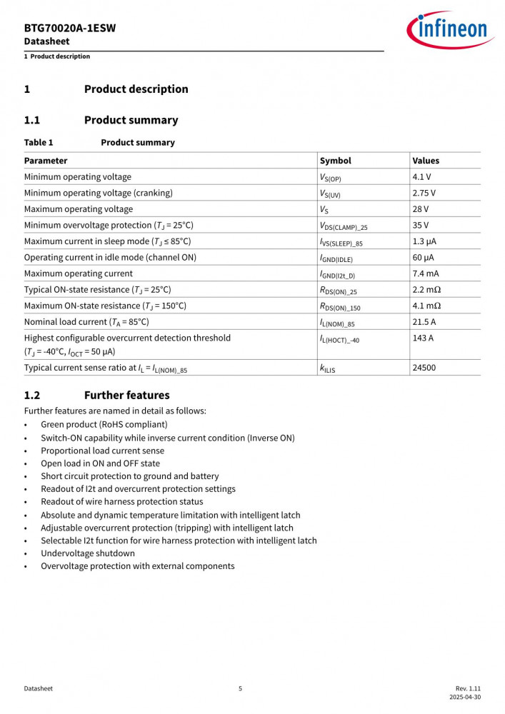 BTG70020A1ESWXUMA1 datasheet page 5
