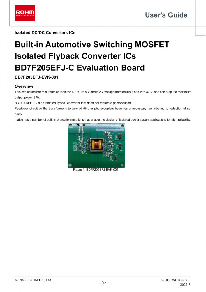BD7F205EFJ-EVK-001 document page 1