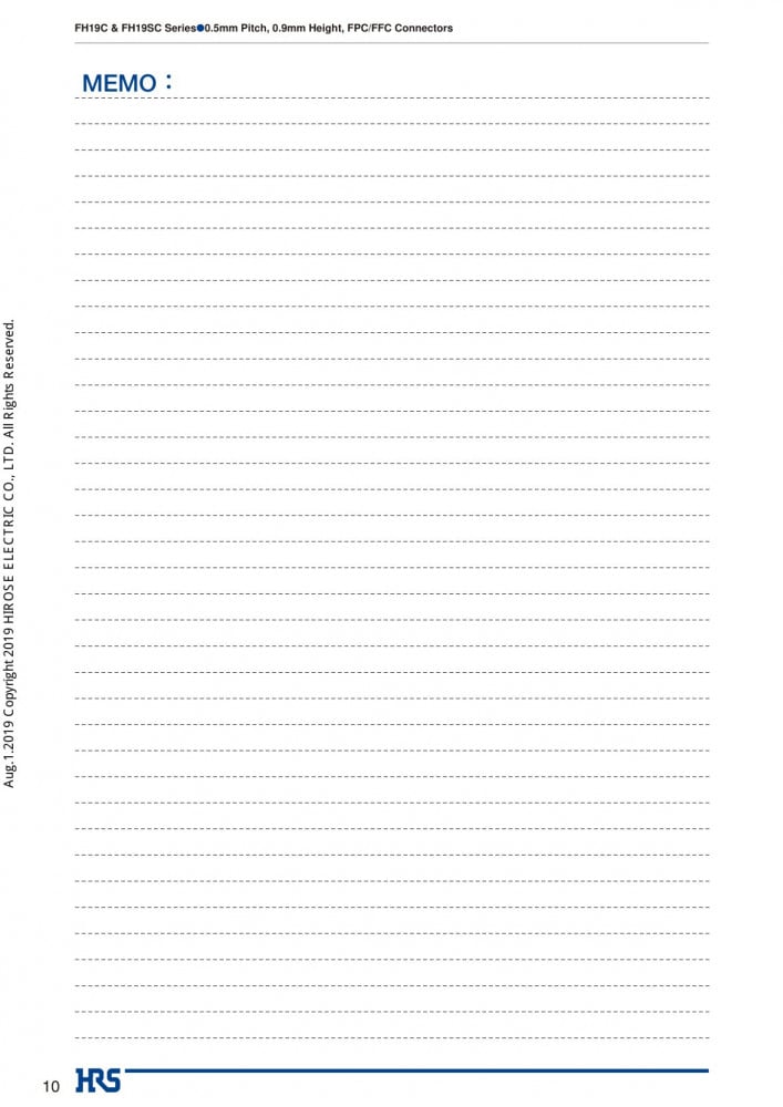 HRS FH19C series datasheet page 10