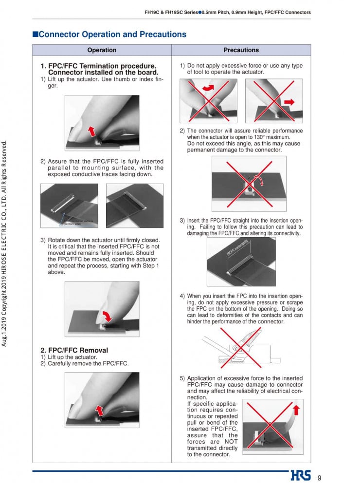 HRS FH19C series datasheet page 9