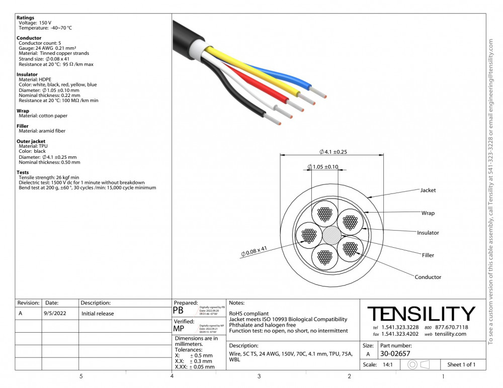 Tensility International 30-02657 technical drawing preview