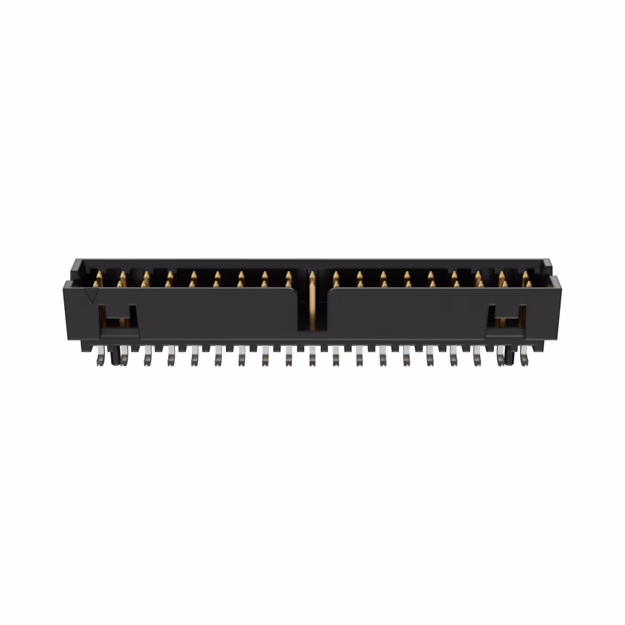 2.00mm Pitch, Milli-Grid PCB Header, Dual Row, Vertical, Surface Mount, Shrouded, 38 Circuits, 0.76µm Gold (Au) Plating, Dual Side Slots, Dual Friction Locks, Center Polarization, with Pegs, Tube for sale