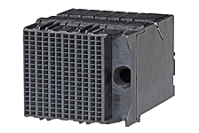 Impact 100 Ohm 6 Pair Right-Angle Orthogonal Daughtercard, Unguided, 10 Columns, 180 Circuits, Plated Through Hole Dimension 0.39mm, Lead-Free