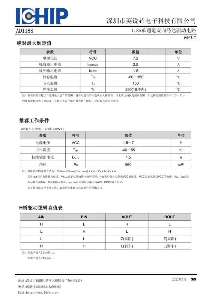 AD118S datasheet page 3