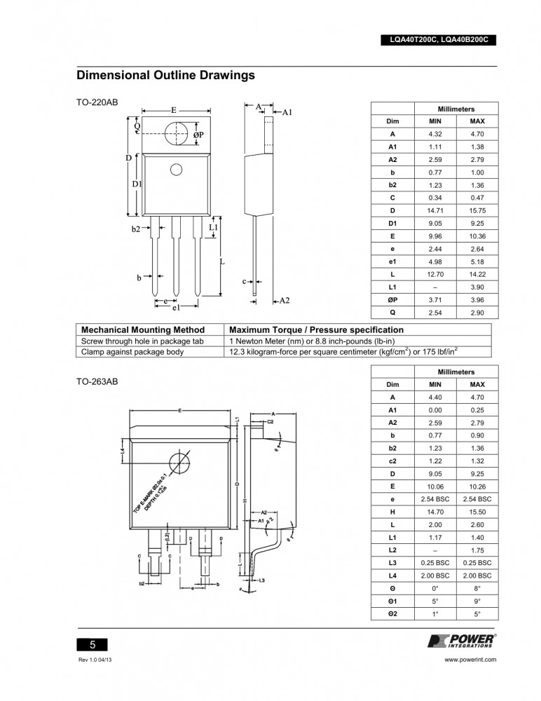 LQA40B200C datasheet page 5