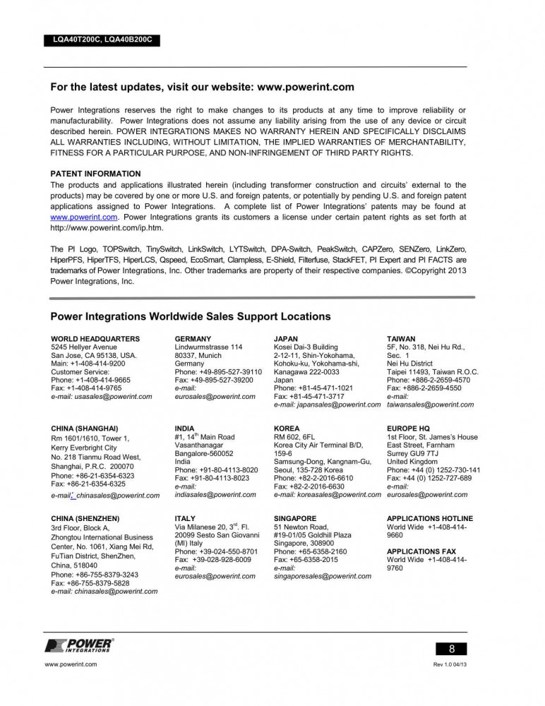 LQA40B200C datasheet page 8