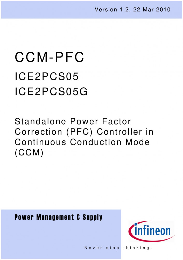 ICE2PCS05 datasheet page 1