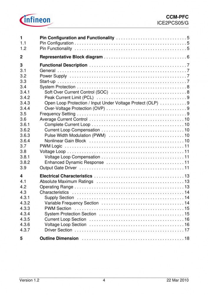 ICE2PCS05 datasheet page 4