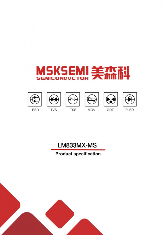 LM833MX-MS datasheet page 1