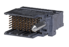 Impact 100 Ohm 2 Pair Right-Angle Male Header, Right Guided, Open Endwall, 10 Columns, 60 Circuits, Pin Length 4.90mm, Plated Through Hole  Dimension 0.39mm, Lead-Free for sale