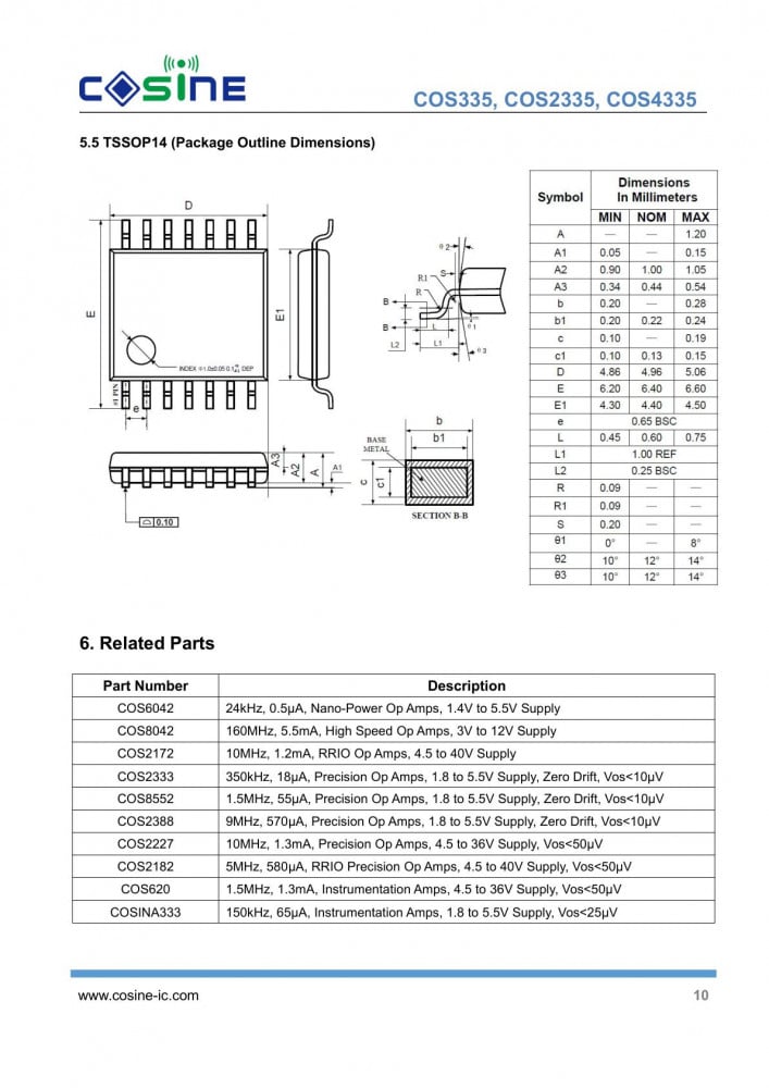 COS2335SRB datasheet page 10