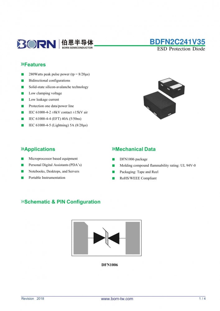 BDFN2C241V35 datasheet page 1