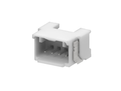 Micro-One Wire-to-Board Header, Right-Angle, 2.00mm Pitch, Single Row, Glow-Wire Capable, Surface Mount, 7 Circuits, Tin-Bismuth Plating, Black
