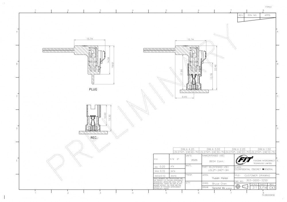 FOXCONN LDL2383-24E10-9H drawing page 3