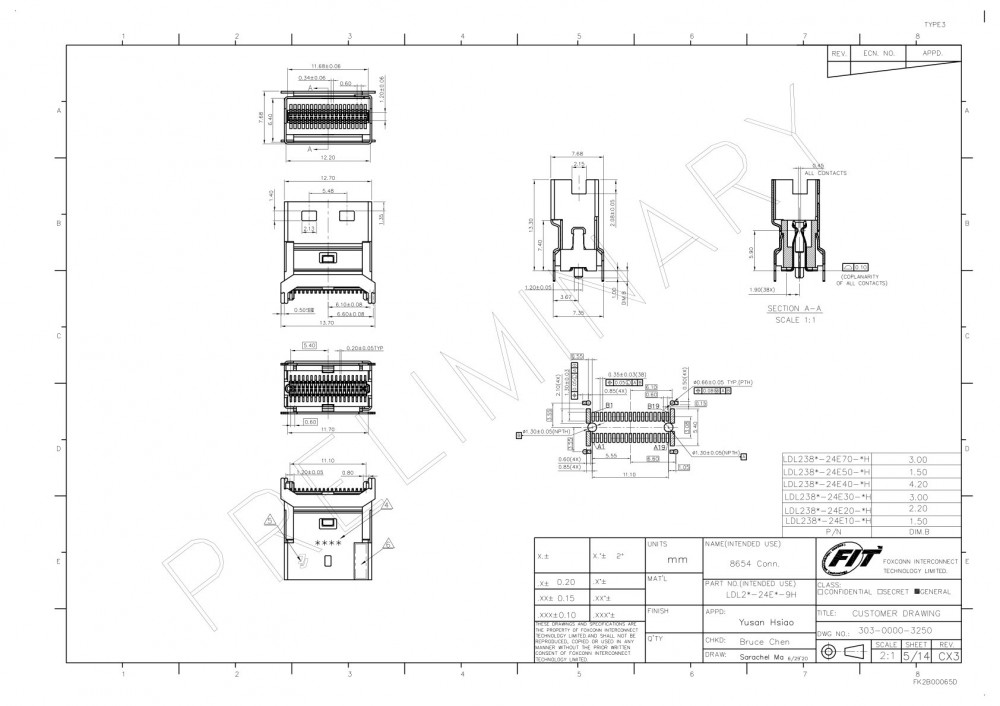 FOXCONN LDL2383-24E10-9H drawing page 5