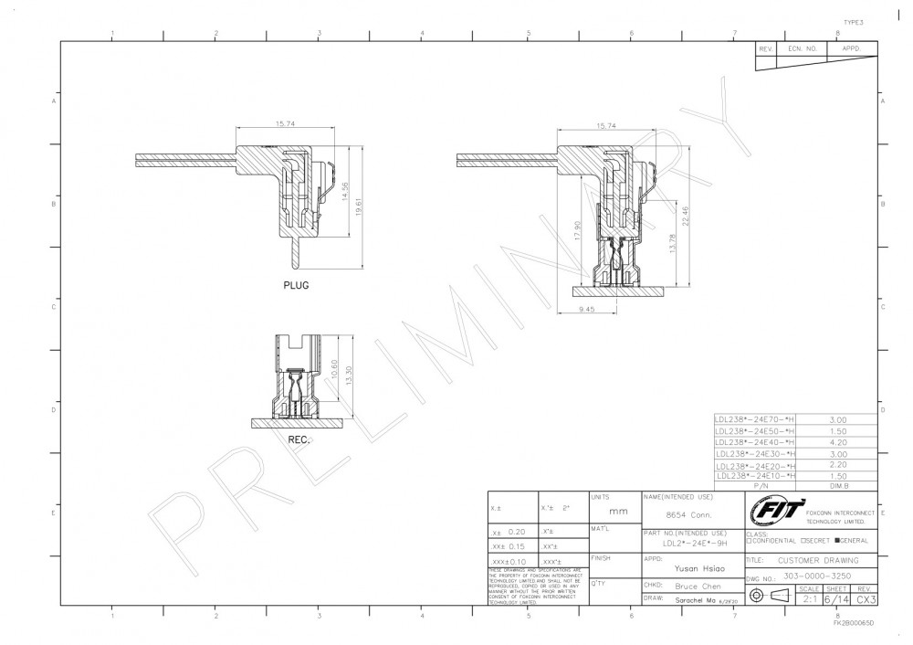 FOXCONN LDL2383-24E10-9H drawing page 6