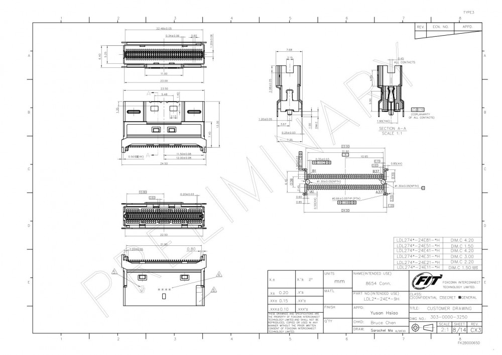 FOXCONN LDL2383-24E10-9H drawing page 8