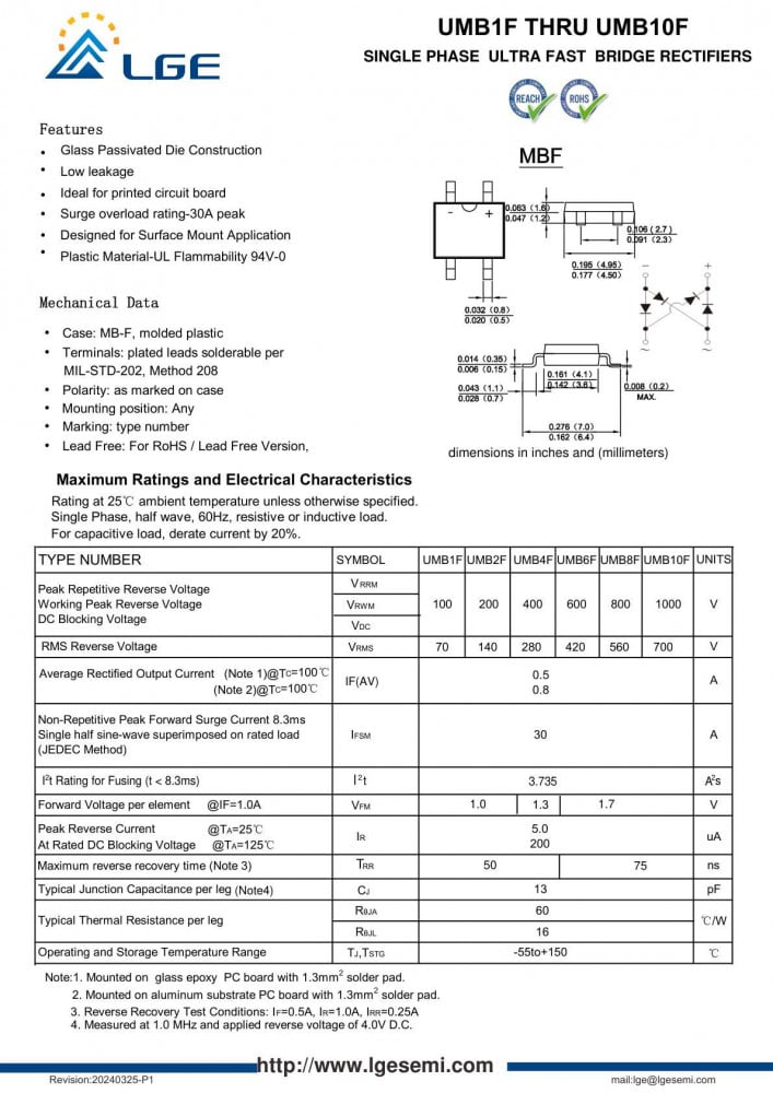 UMB10F datasheet page 1
