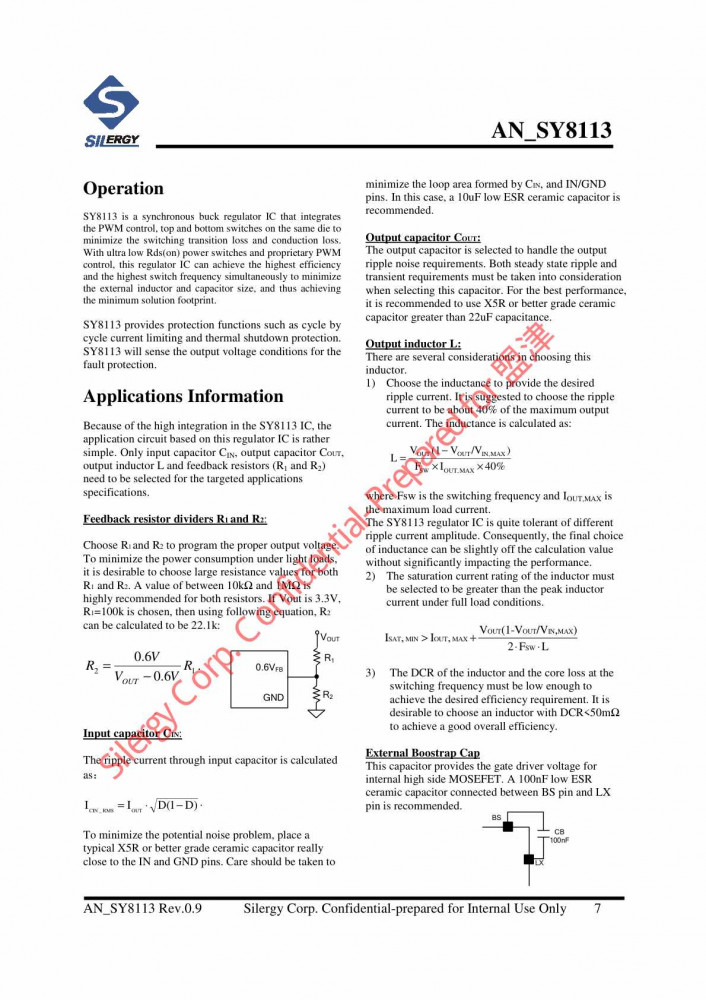 SY8113ADC datasheet page 7