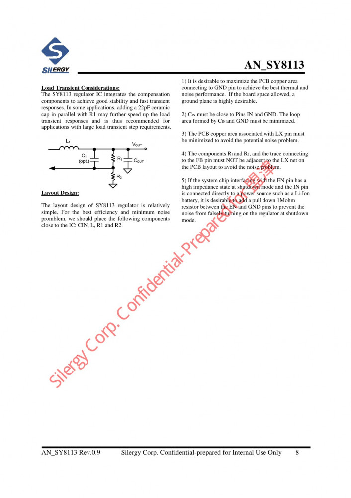 SY8113ADC datasheet page 8