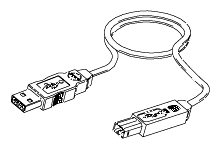 USB On-The-Go (OTG) Shielded I/O Cable Assembly, USB A-to-Mini B, USB 2.0, 1.0m Length, Black
