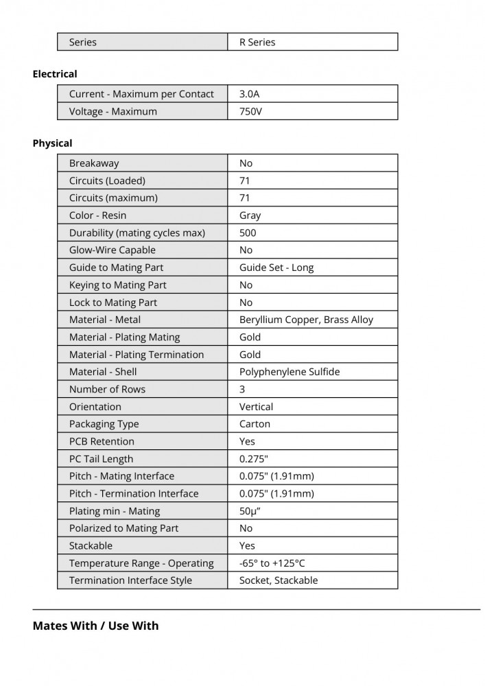 Technical document page 2 for RM322-071-551-8400