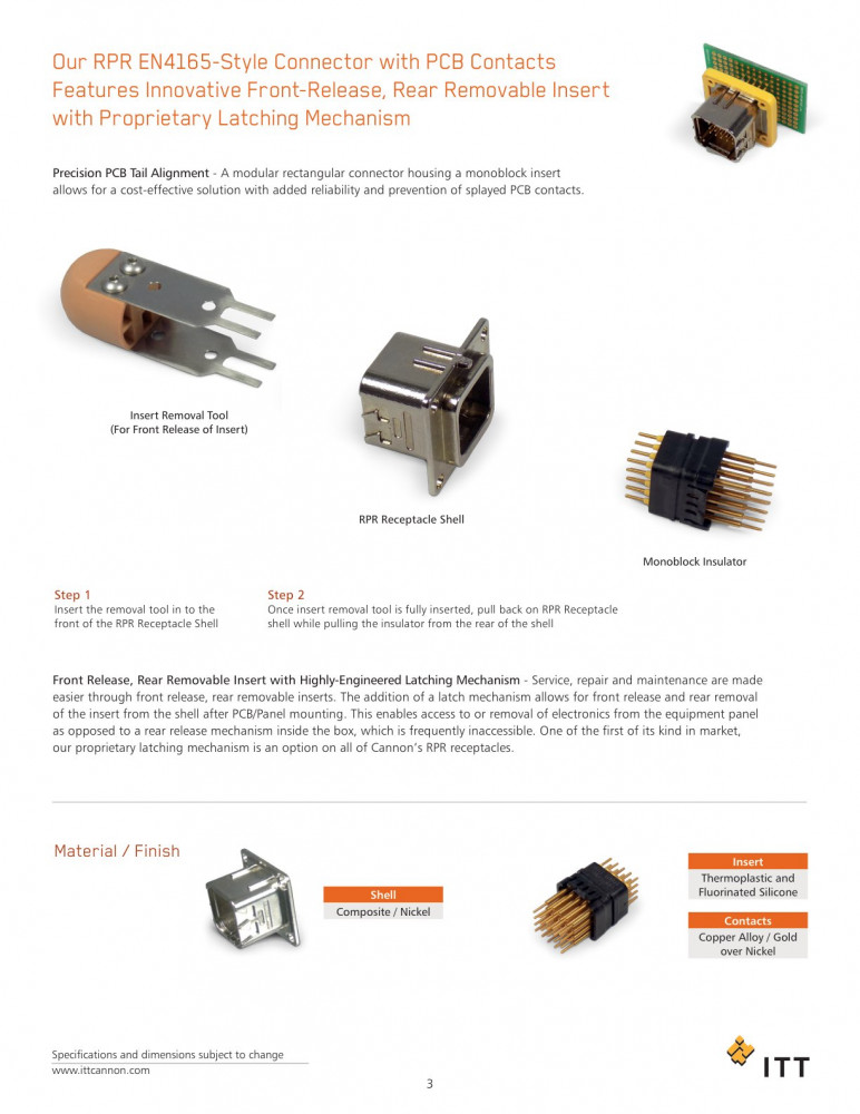 ITT CANNON RPR connector document page 3