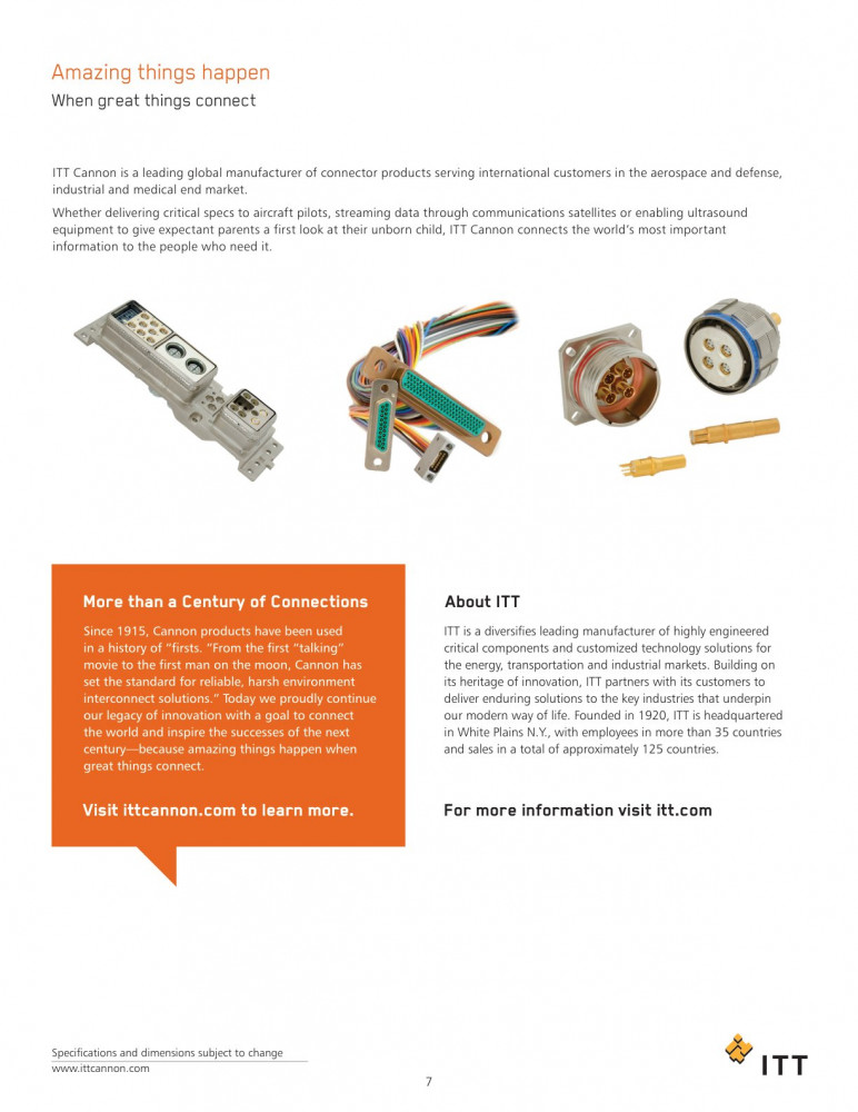 ITT CANNON RPR connector document page 7
