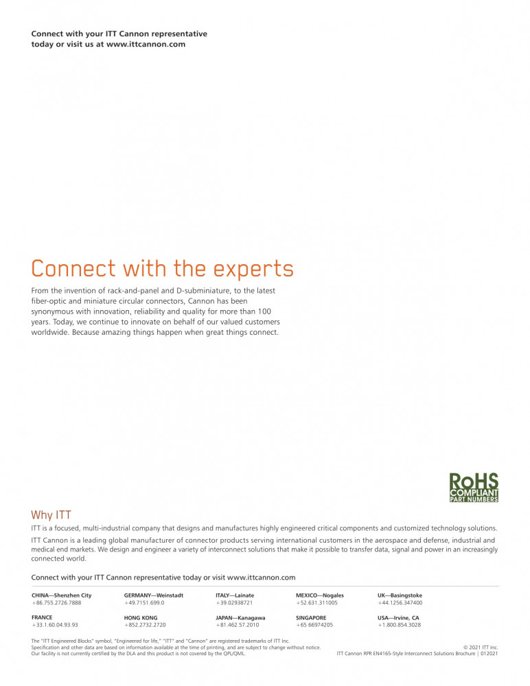 ITT CANNON RPR connector document page 8