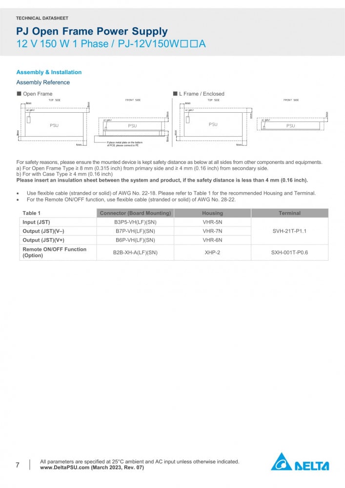 PJ-12V150WLRA datasheet page 7