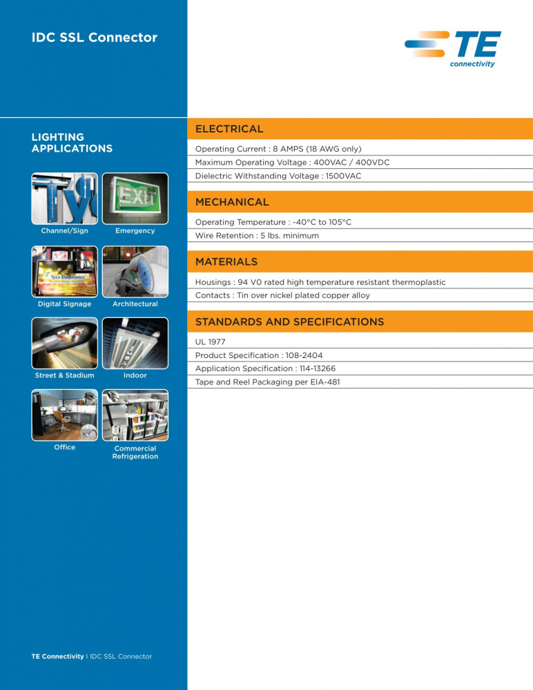 TE Connectivity IDC SSL connector brochure page 2