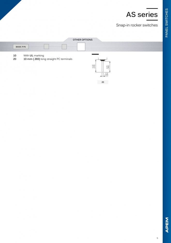 APEM AS series datasheet page 5