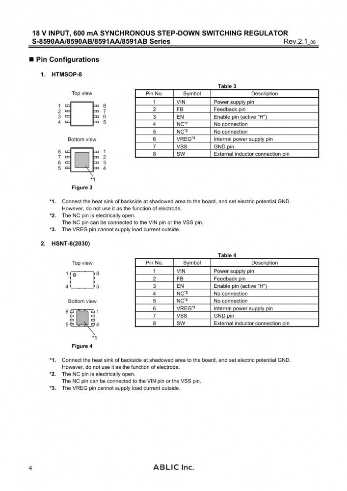 S-8590AB-A8T1U7 datasheet page 4