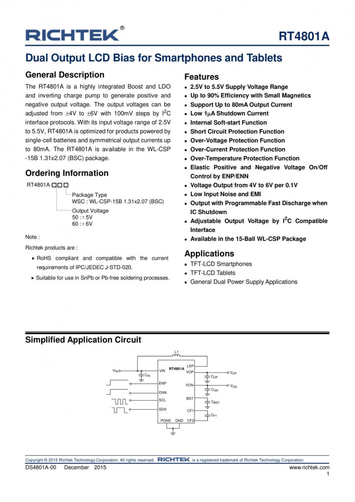 RT4801A datasheet page 1