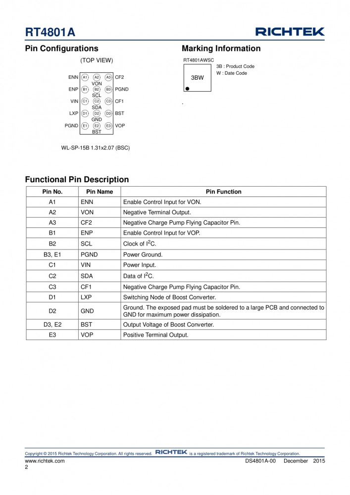 RT4801A datasheet page 2